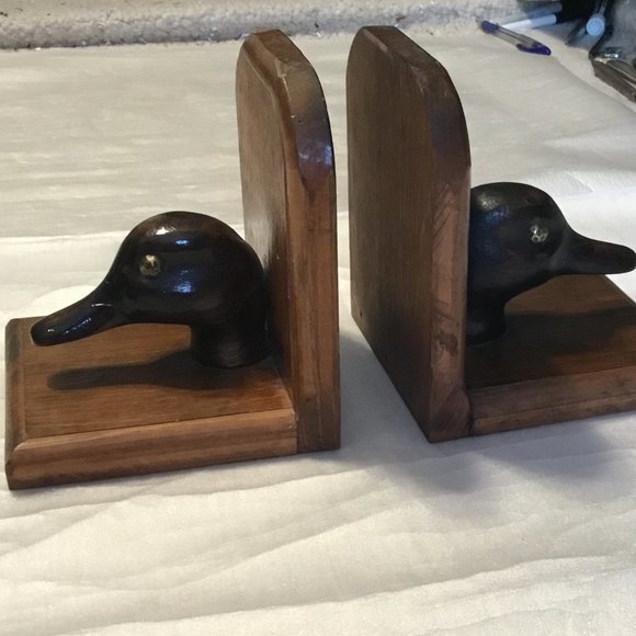 duck bookends | Office | Vintage Midcentury Modern Set Of Wooden Duck ...